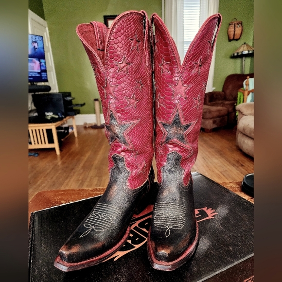 Freebird by Steven | Shoes | Freebird Starz Cowboy Boots Red Size 9 | Poshmark
